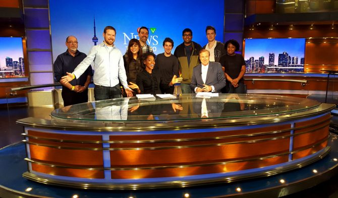 TFS Students Get Unique Opportunity to Observe CTV Studios in Toronto